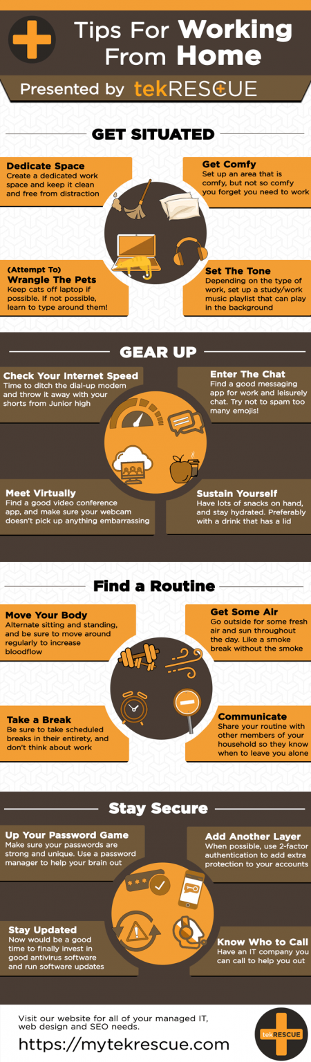 [Infographic] Tips for Working from Home - tekRESCUE